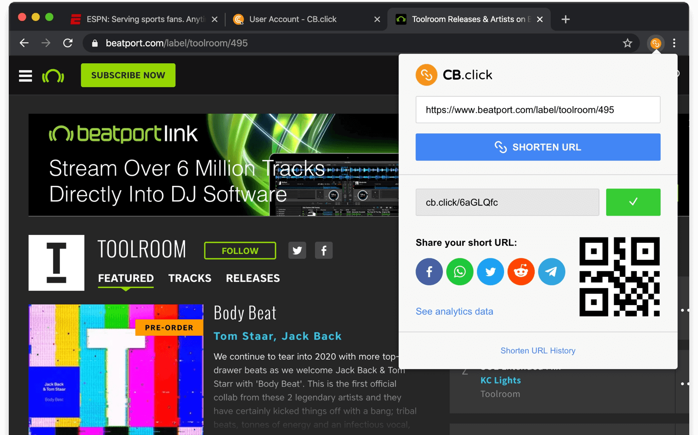 CB.click - Advanced URL Shortener